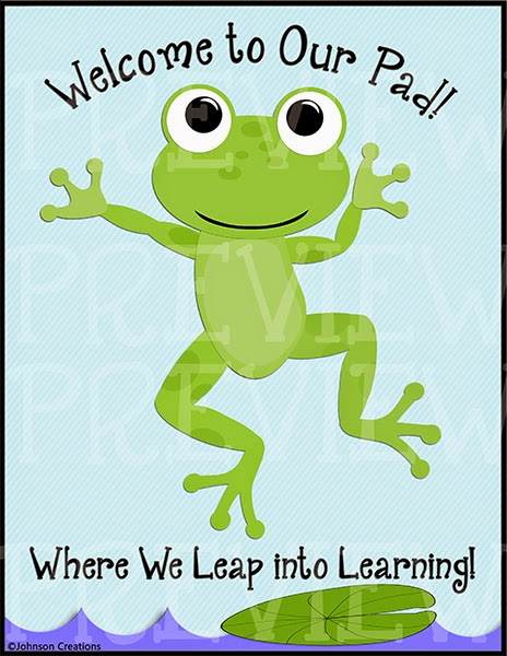 Johnson Creations: Frog "Welcome To Our Pad!" Door Sign