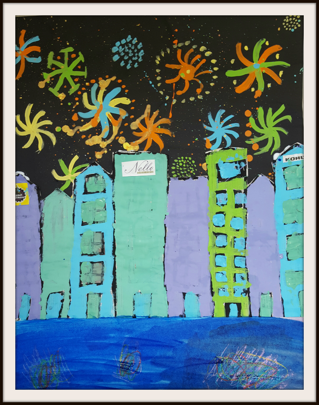 MaryMaking: Cityscapes with Fireworks Collages