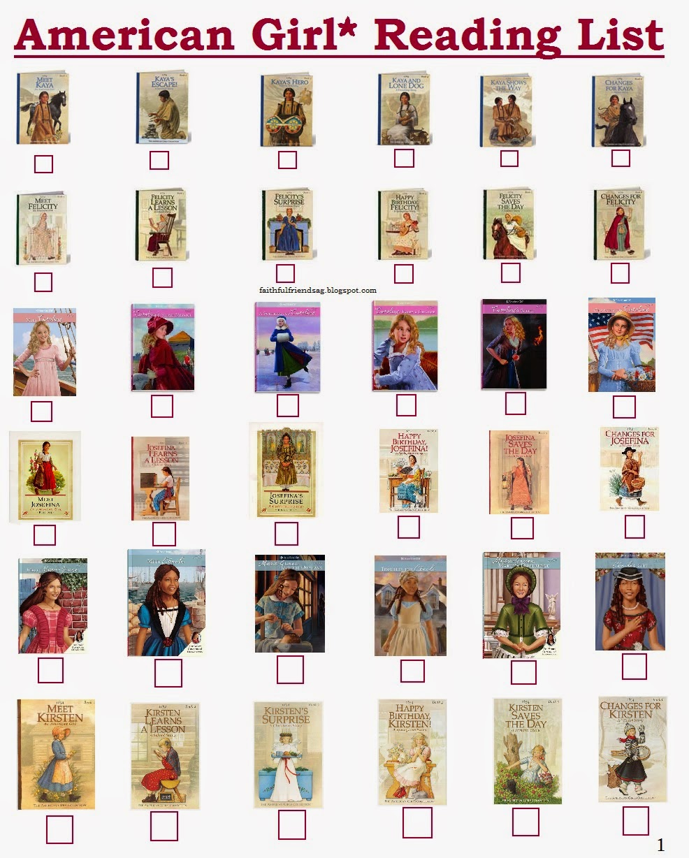 Faithful Friends, Forever Be: American Girl Reading List