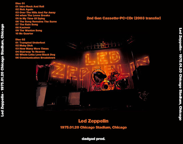 PLUMDUSTY'S PAGE: Led Zeppelin 1975-01-20 Chicago Stadium, Chicago, IL