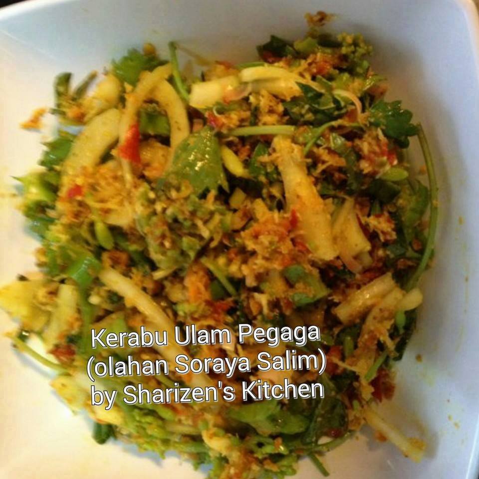 Sharizen Kitchen: KERABU ULAM PEGAGA