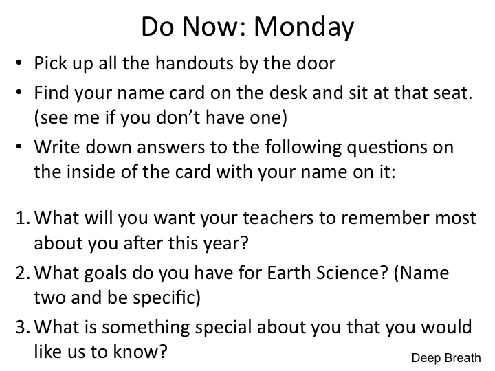 For New Science Teachers: Science Lesson Ideas for the First Week of School