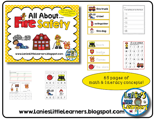 Lanie's Little Learners: All About Fire Safety