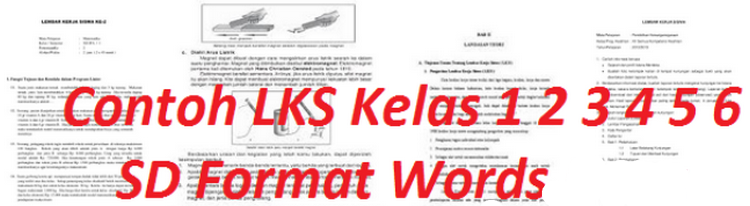 Contoh LKS Kelas 1 2 3 4 5 6 SD Format Words | Silabus dan RPP