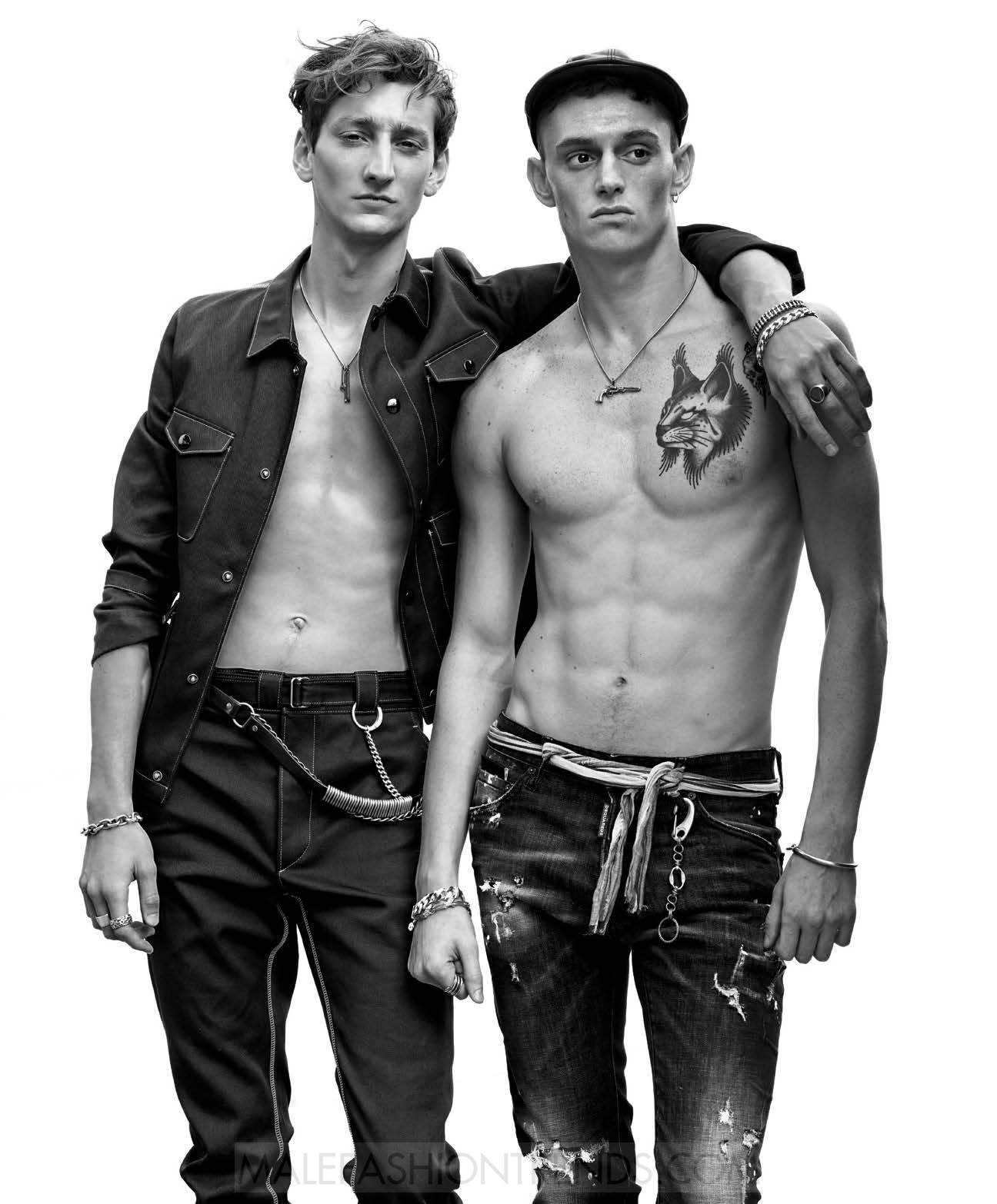 Tom Gaskin y Franz para Essential Homme por Sven Baenziger