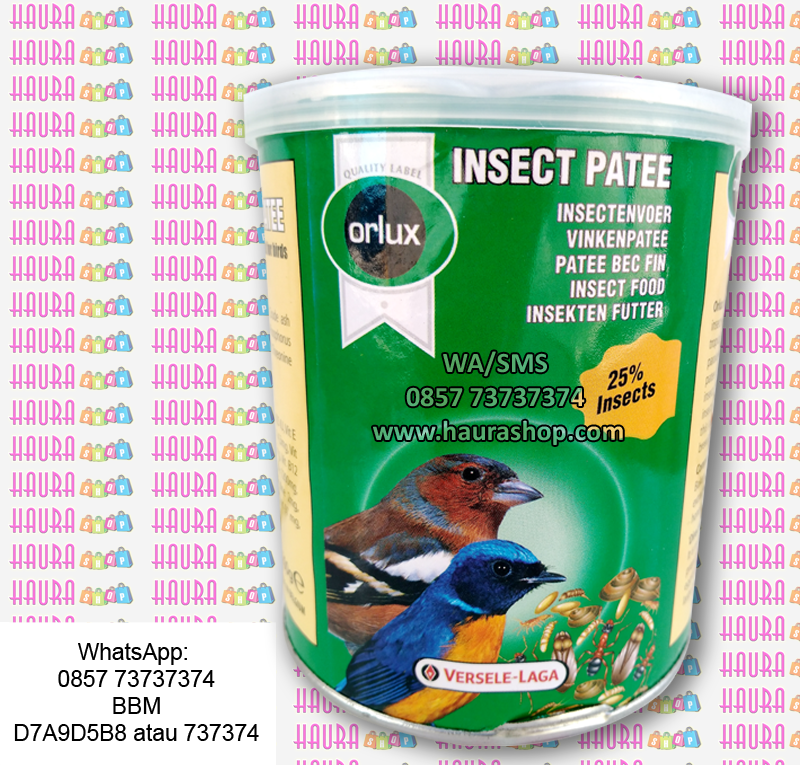 HAURA SHOP: Voer Insect Patee Verselelaga Rp.52.000
