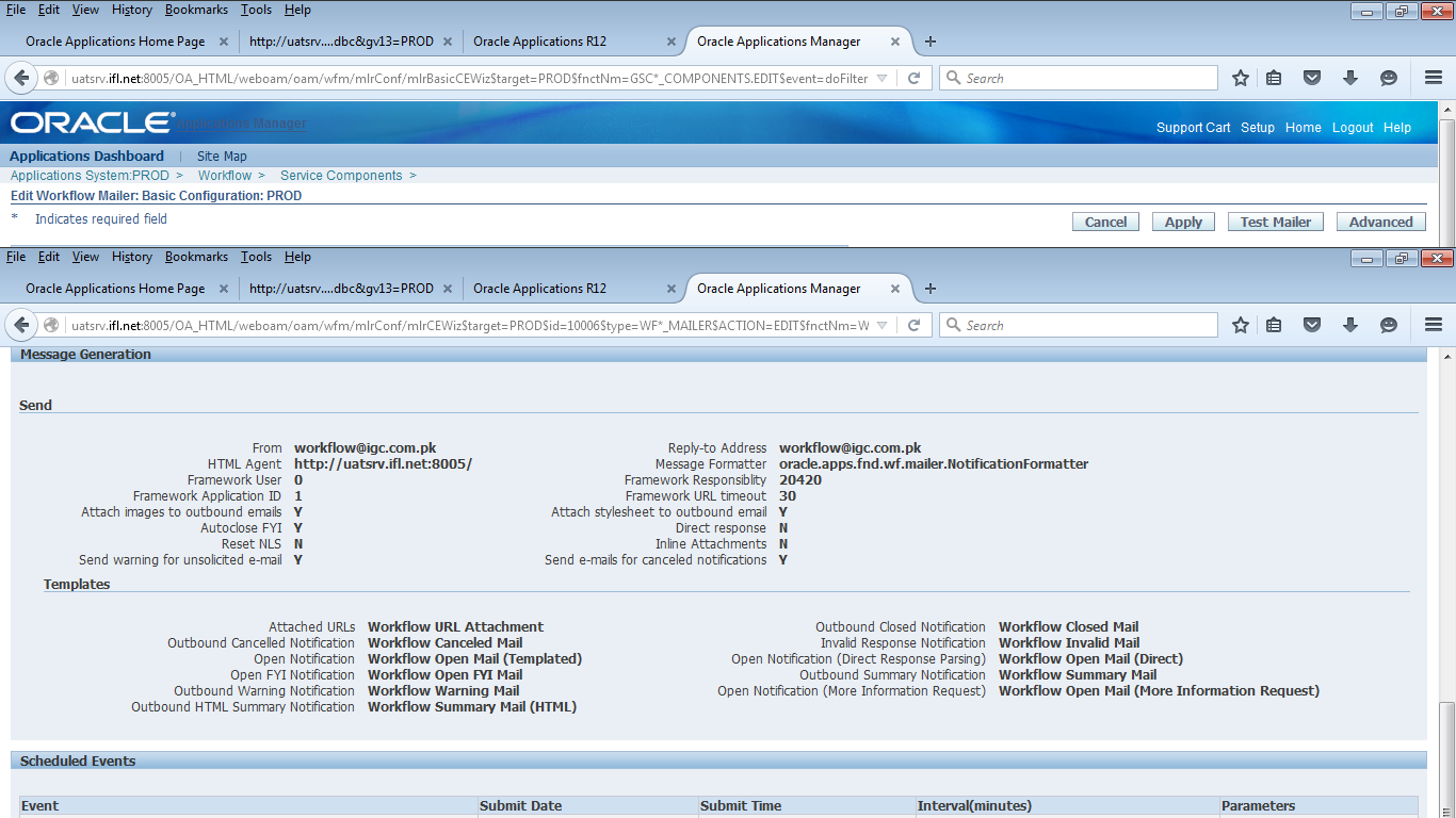 Oracle Technical Consultant Information Oracle Workflow Mailer Configuration