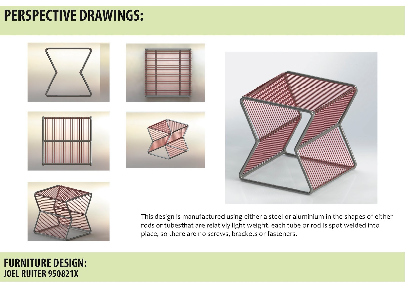 Joel Ruiter Furniture design: Stage 3 Design Review