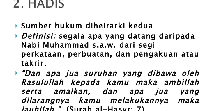 Hadis Dari Segi Bahasa - PaitynecCraig