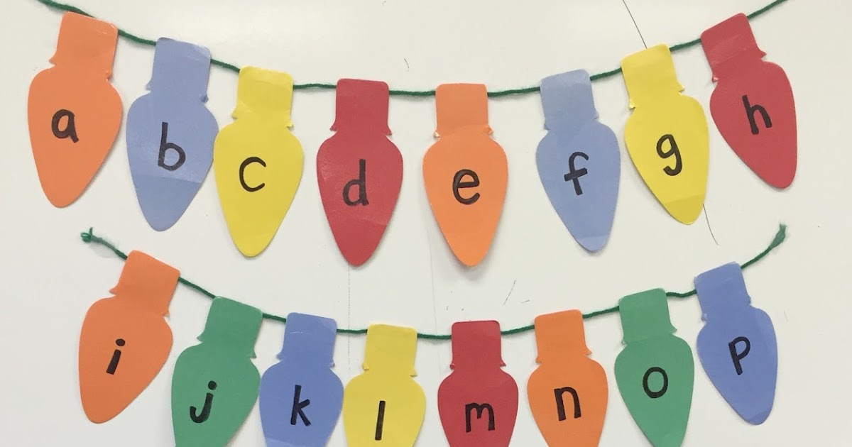 Alphabet Christmas Lights-ABC Center | Just Teachy