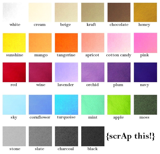 {scrAp this!}: { colour chart }