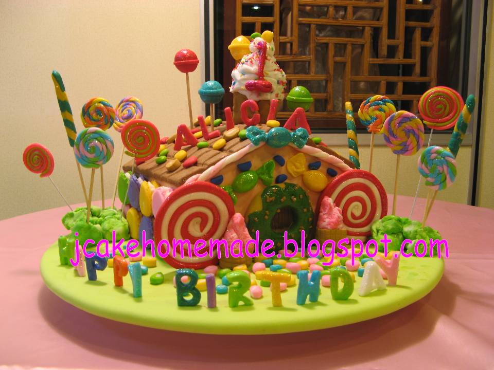 Jcakehomemade: Candy house birthday cake