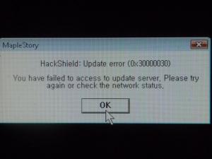 MapleSecrets - ☯ IMBA and CRAZY RICH MapleSEA Legend ☯ ♛: HackShield: Update error (0x30000030 ...