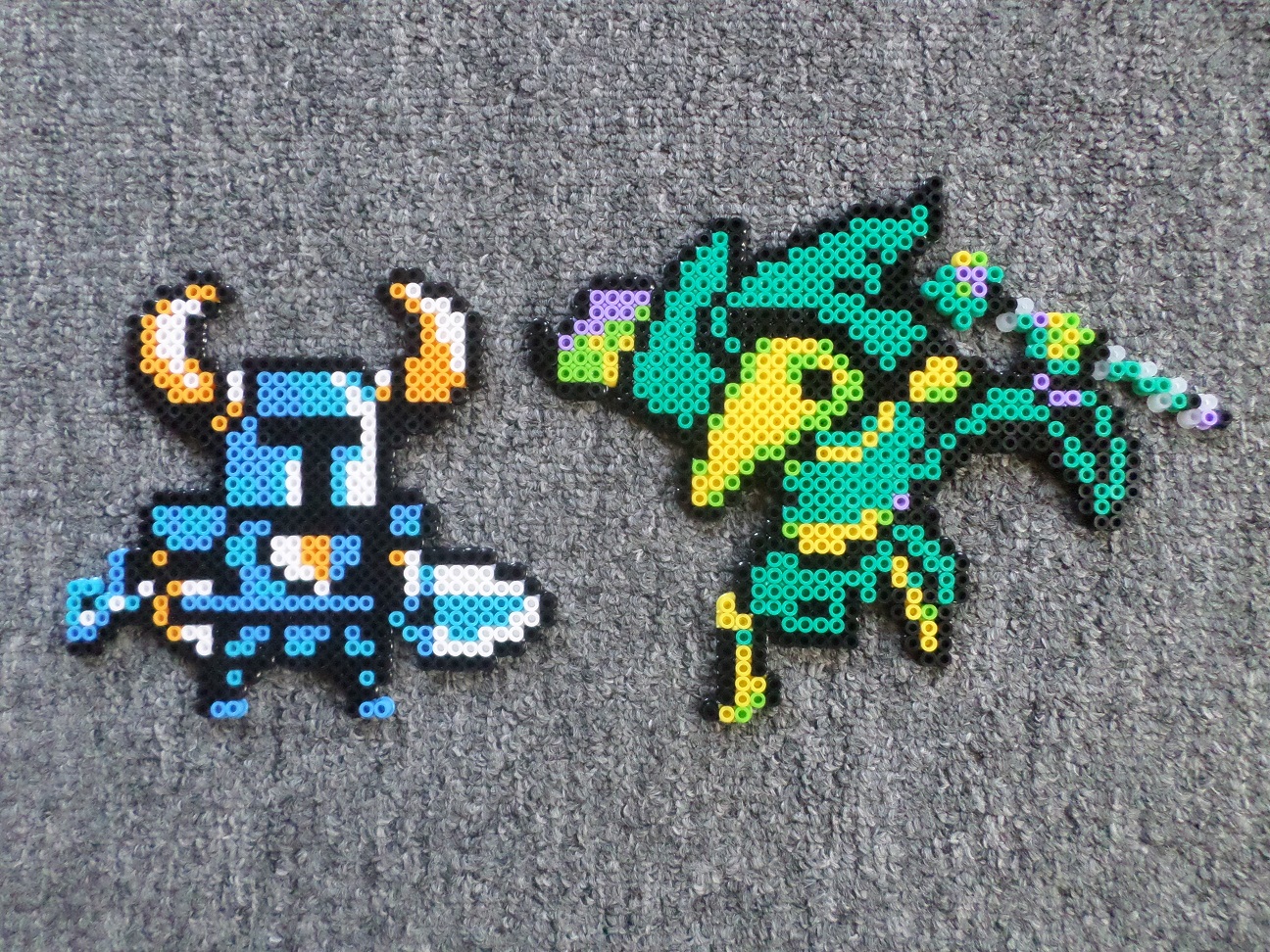 Long Black Fingers : Shovel Knight Perler Beads