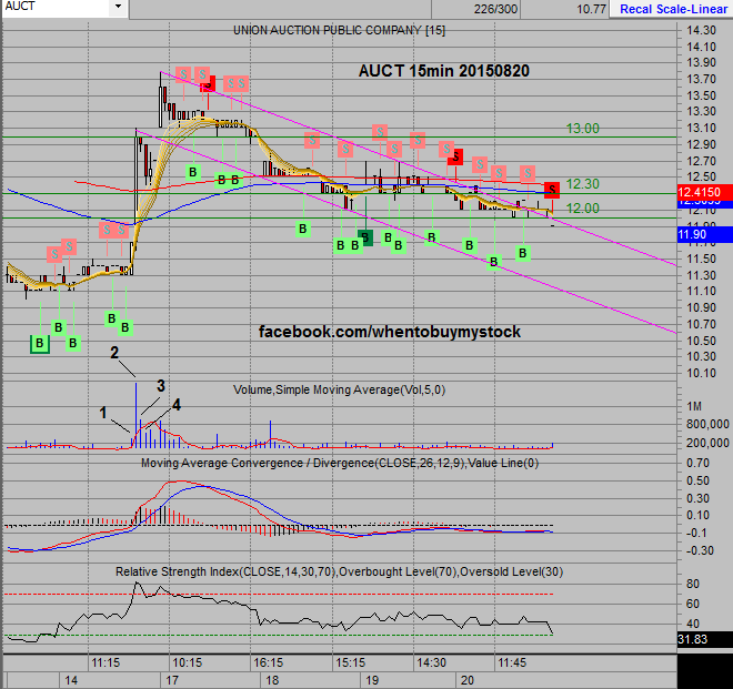 ลงทุนหุ้นไทย Thailand stock investment: Study of AUCT 15min trading ...