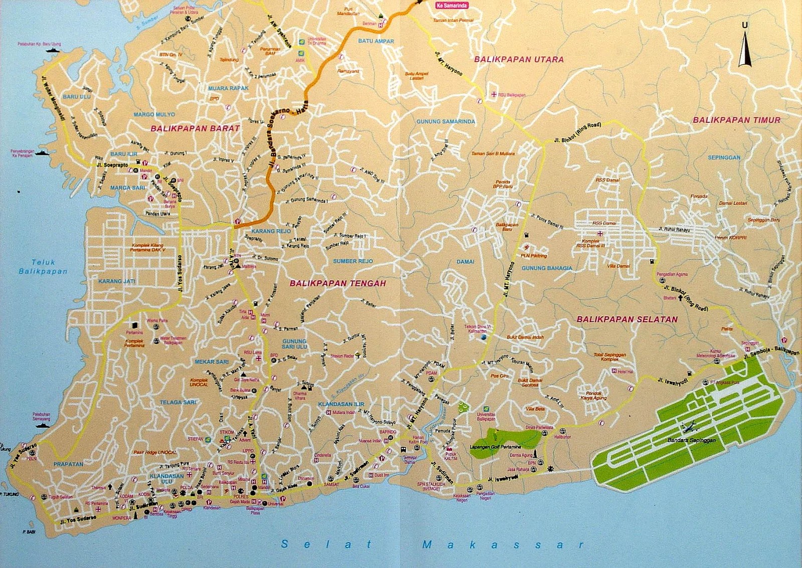 Tourism Map Balikpapan - Nusantara Wisata