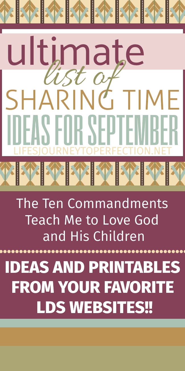Life's Journey To Perfection: {Ultimate List} of LDS Sharing Time ideas ...