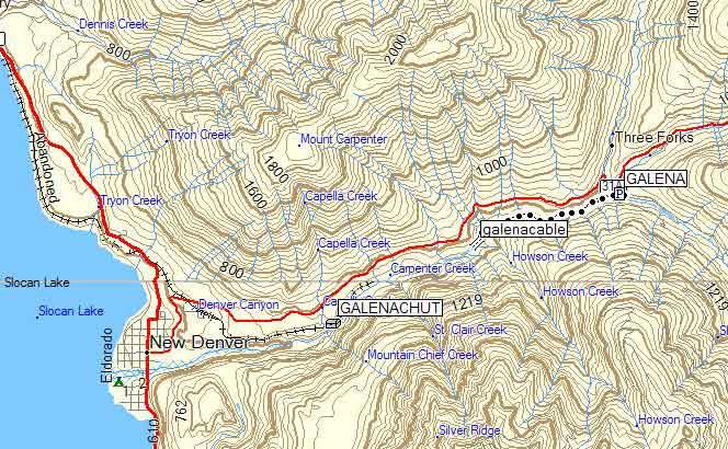 New Denver British Columbia: Galena Trail from New Denver to Three Forks