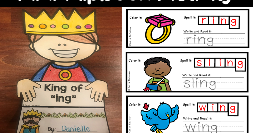 Krazee 4 Kindergarten: King of "ing" Mini Flipbook Activity ~WORD ...