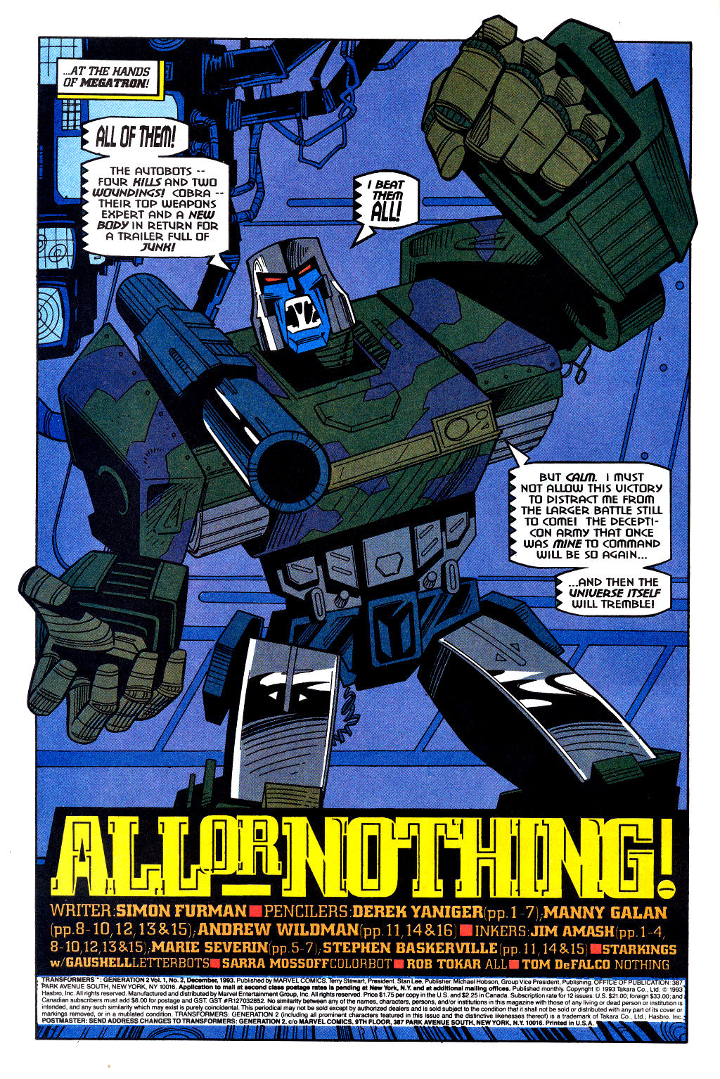 Read online Transformers: Generation 2 comic - Issue #2