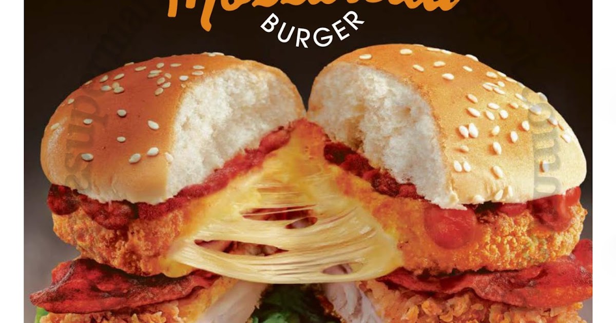 KFC Zinger Mozzarella Burger 02 March 2018 ~ Supermarket Promotions