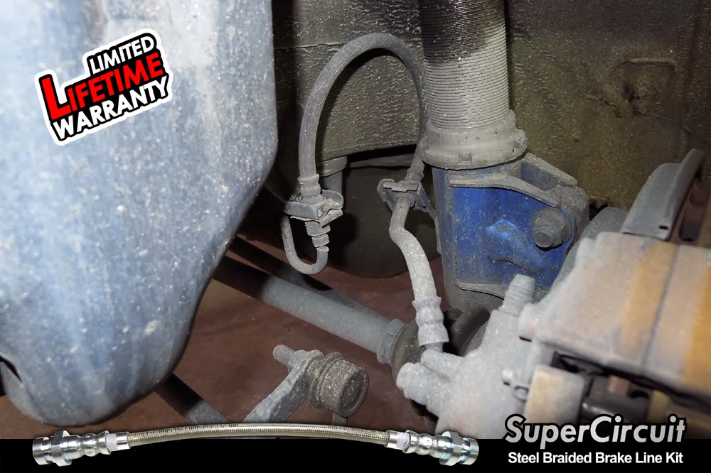 SUPERCIRCUIT Steel Braided Brake Lines: Subaru Impreza WRX STI Steel ...
