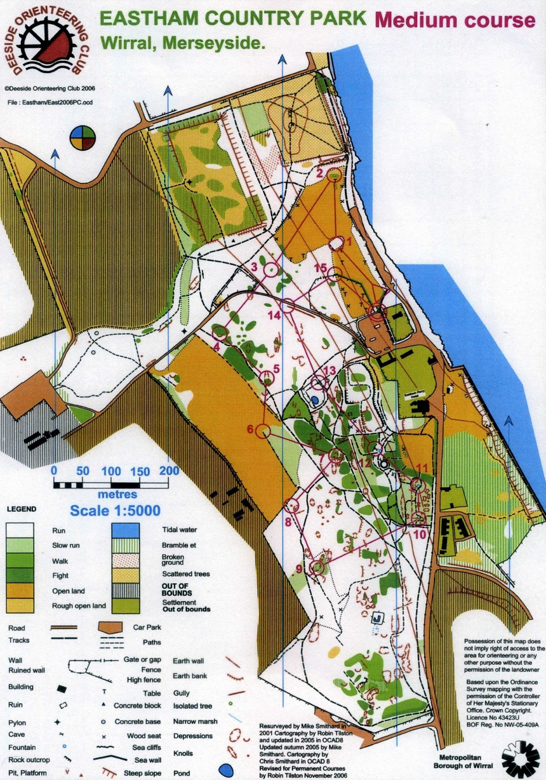 Eastham Country Park: Maps