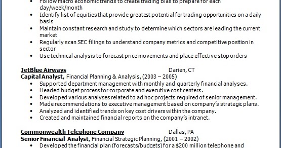 Proprietary Equity Trader Sample Resume Format in Word Free Download