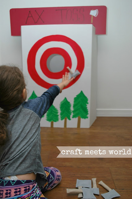 Craft Meets World: DIY 'No Sew' Axes for Ax Toss Game