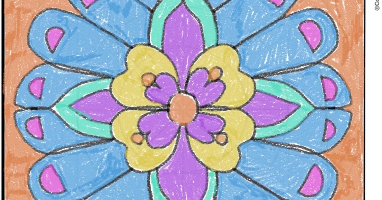 Art Sub Lessons: Flower Mandala Worksheets - STEAM