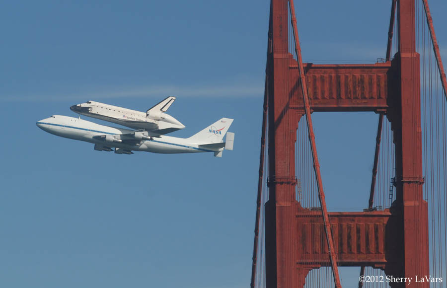 Captive Wild Woman: Space Shuttle Endeavor over the Golden Gate by ...