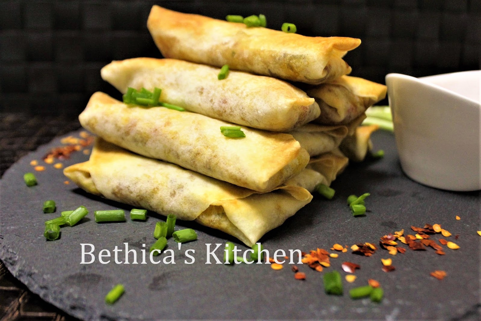 Bethica's Kitchen Flavours: Baked Veggie Spring Rolls with Indian ...