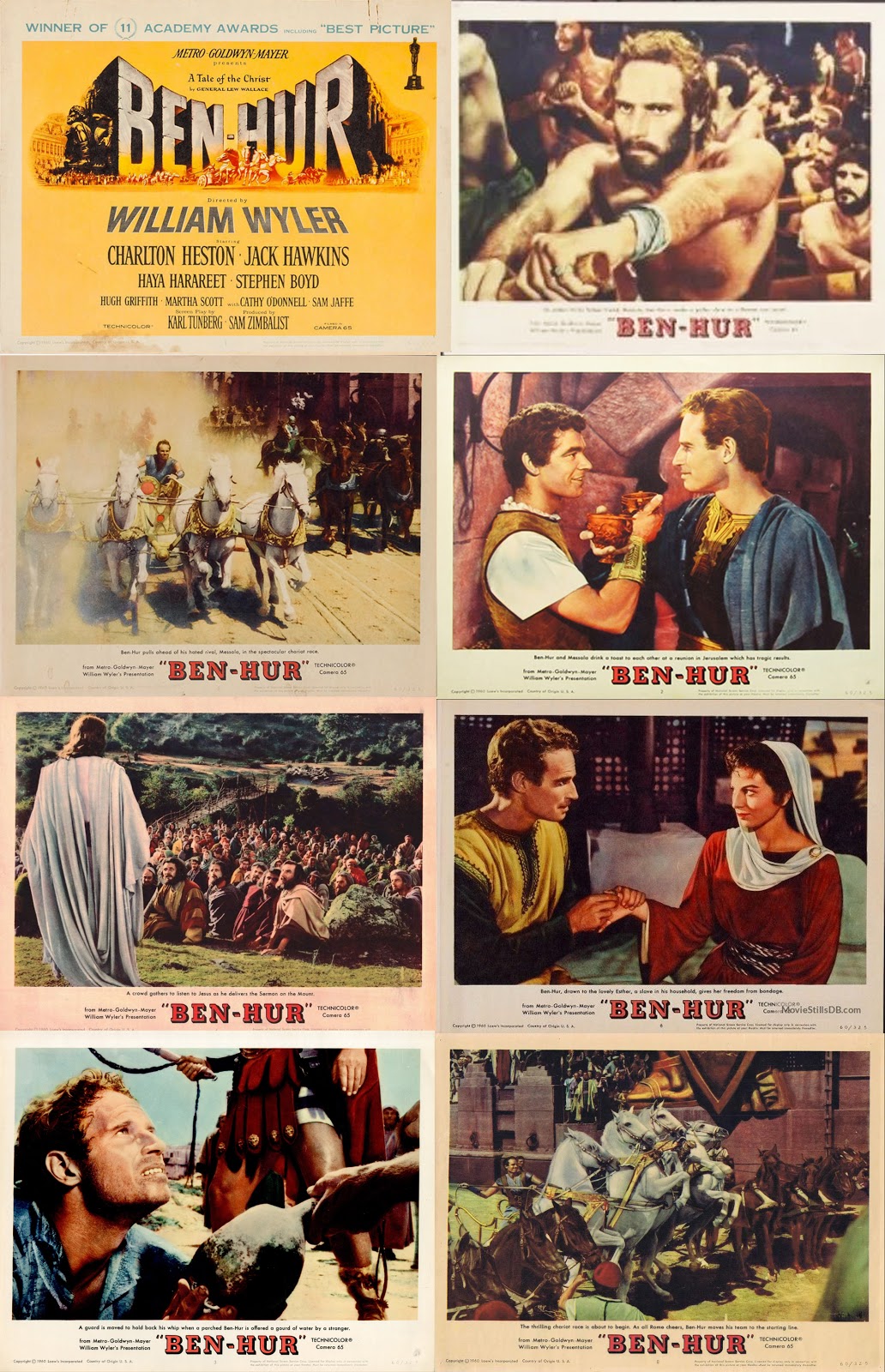 PEPLUM TV: Lobby Cards Set: BEN-HUR (1959)