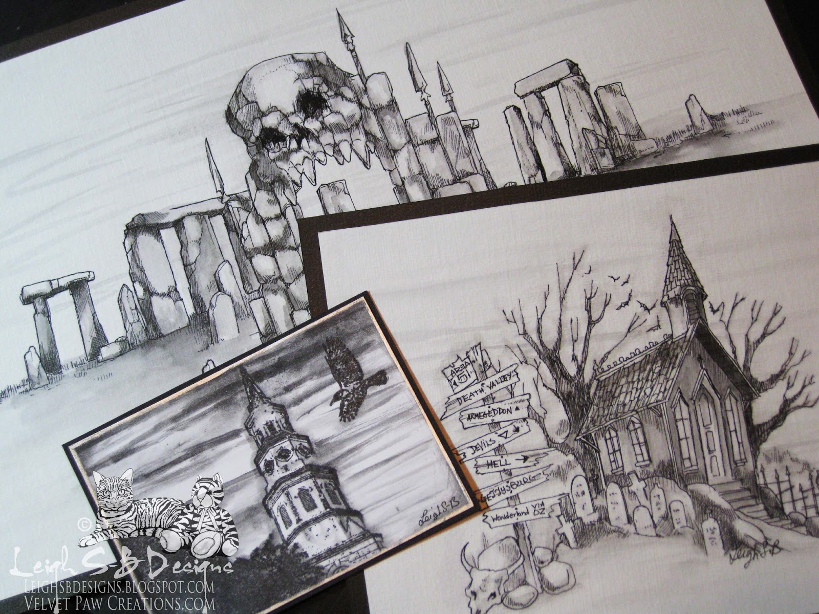 LeighSBDesigns: Dark Etchings Series 1 - Haunted Places!