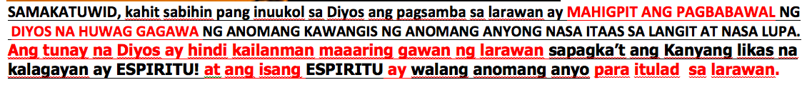 INC and Unity: Pagbabawal sa Pagsamba sa Rebulto