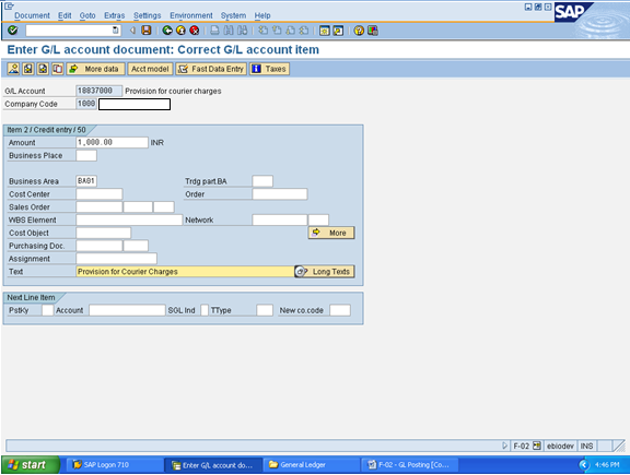 Free SAP Training Manuals: T Code- F-02 : SAP FI USER MANUAL General ...