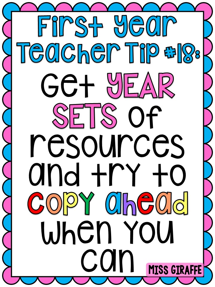 Miss Giraffe's Class: First Year Teacher Tips and Advice