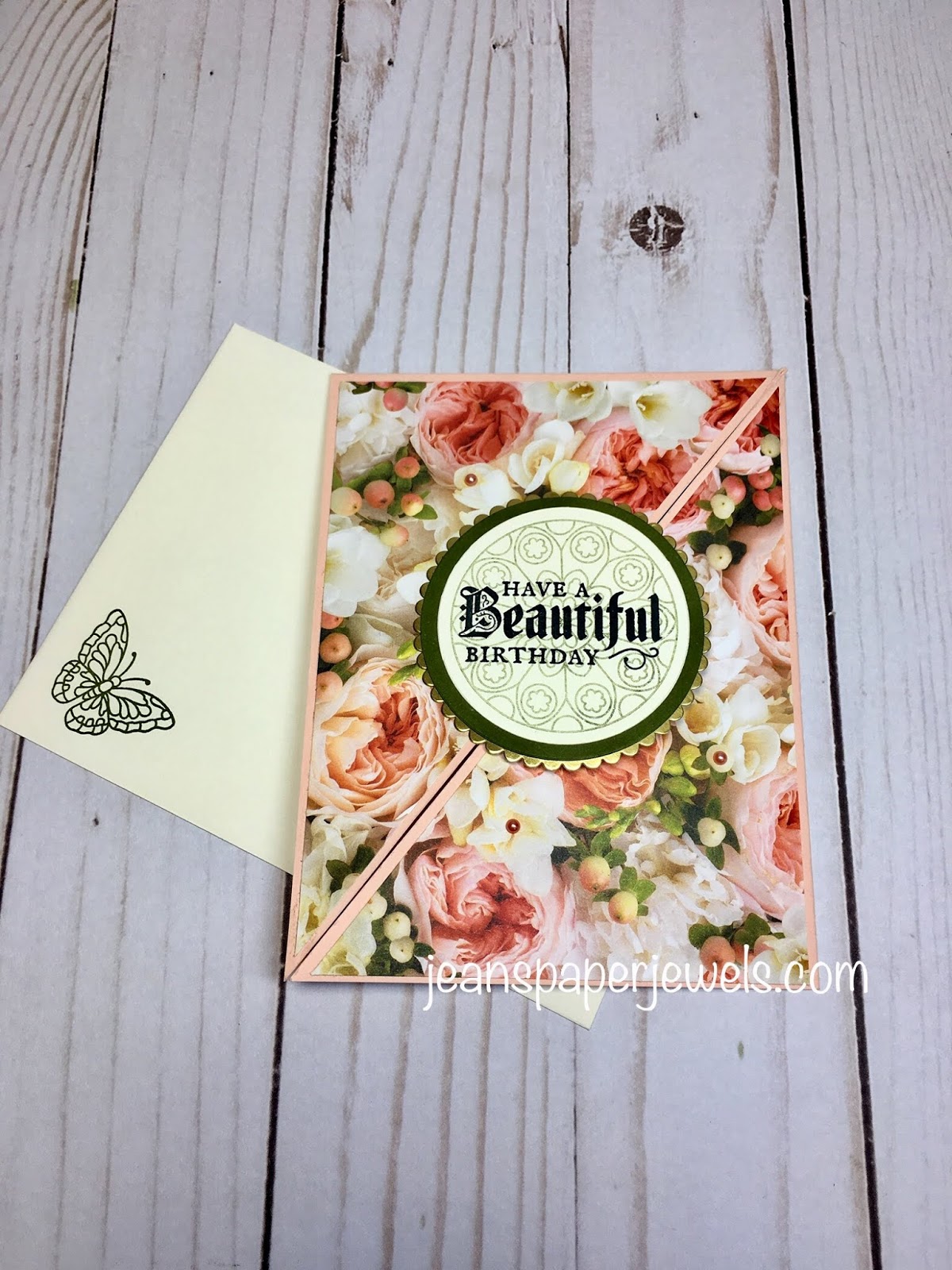 Jean's Paper Jewels: Stampin' Up! Diagonal Cut Fancy Fold Cards