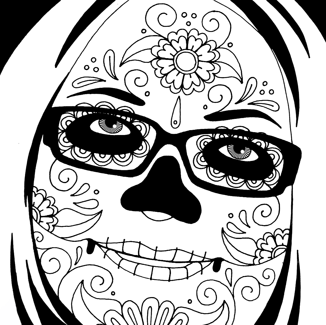 Yucca Flats, N.M.: Calaca-A-Day 365 Project Day 354 - +Kay Shaw