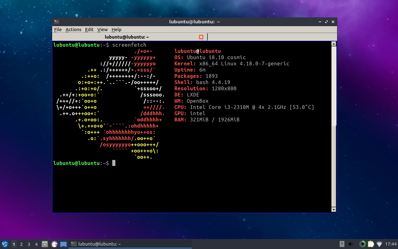 Lubuntu 18.10 Cosmic Cuttlefish (LXQt) Beta screenshots