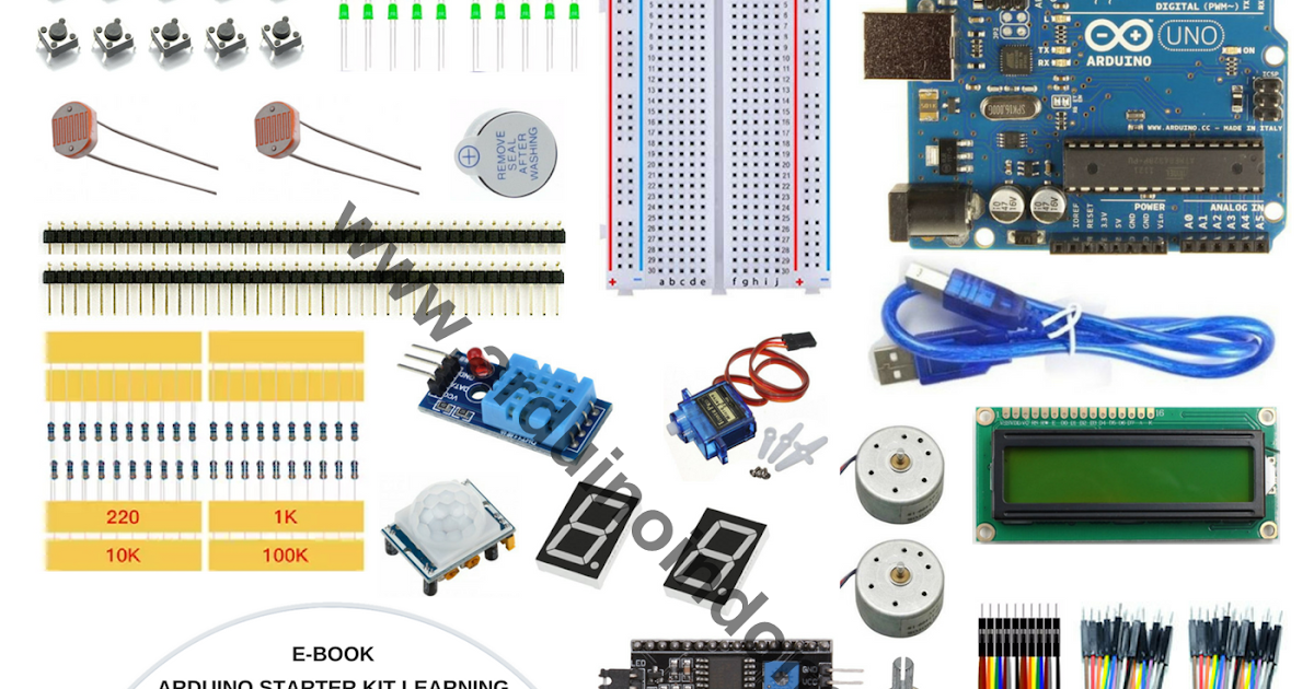 Arduino Uno R3 Starter KIT Learning Versi 8 ( Paket Belajar Arduino For ...