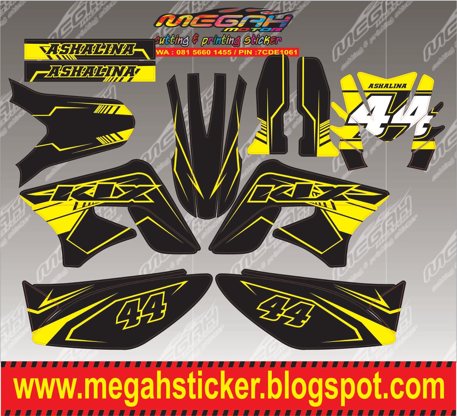 megahsticker: STICKER DECAL KLX/DTRACKER LAMA(2)