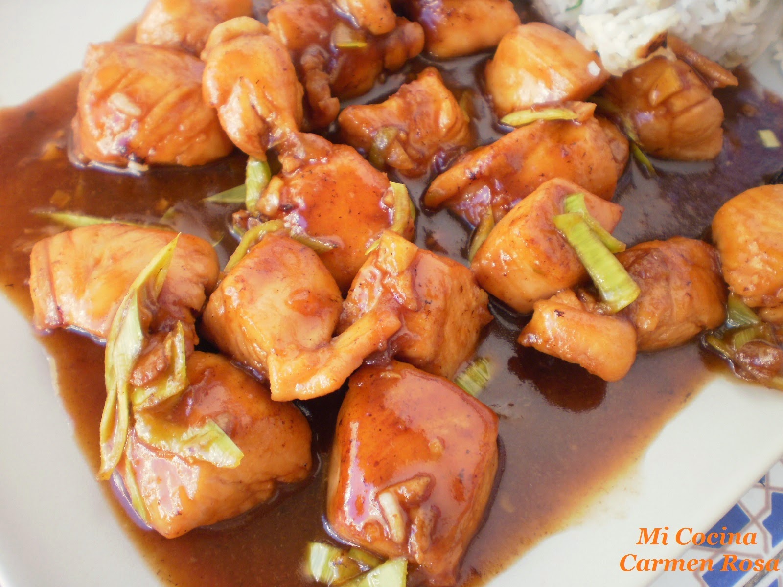 PECHUGA DE POLLO EN SALSA DE ALBARICOQUE CON UN TOQUE PICANTE | Mi Cocina