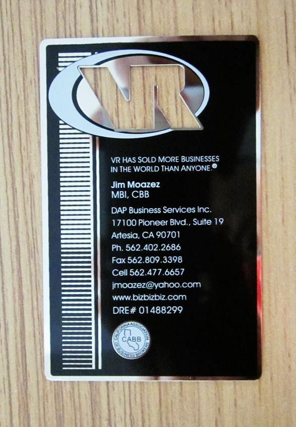 Unique Custom Business Card Printing: Business Card of the Day: VR ...