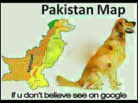 Line From Heart: Pak Map On Google As A Dog......