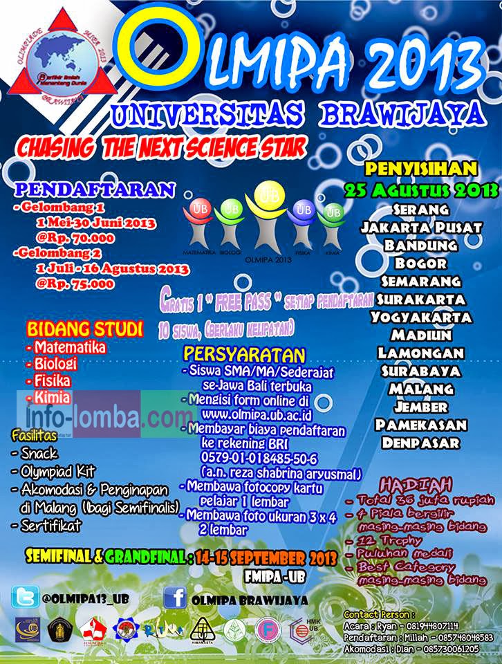Olimpiade MIPA UB 2013 - INFO LOMBA 2023 TERUPDATE TERPERCAYA