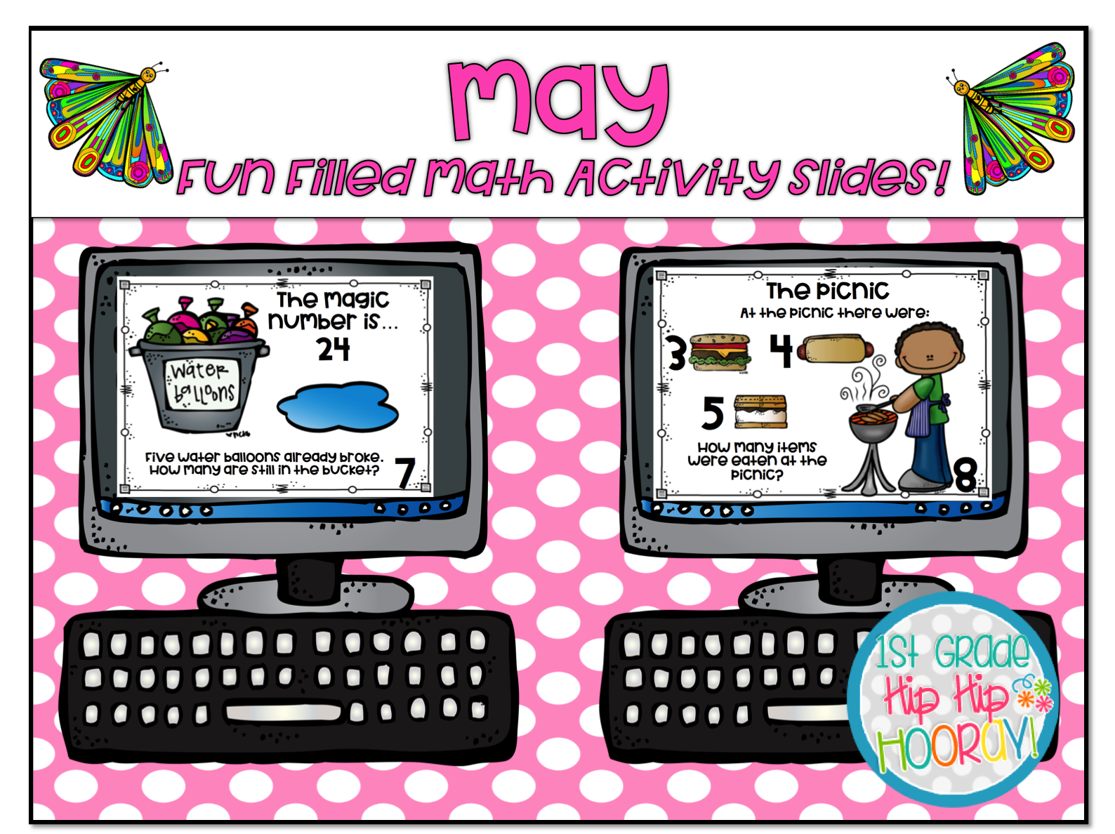 1st Grade Hip Hip Hooray!: May Google Math Slides