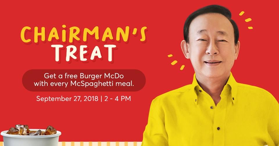 Manila Shopper: McDonald's Philippines Anniversary Treat: Sept 27 2018