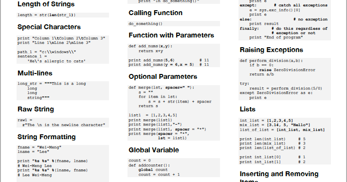 Learn2Develop.Net: Python 2 Cheat Sheet Learn2Develop.Net: Python 2 Cheat Sheet