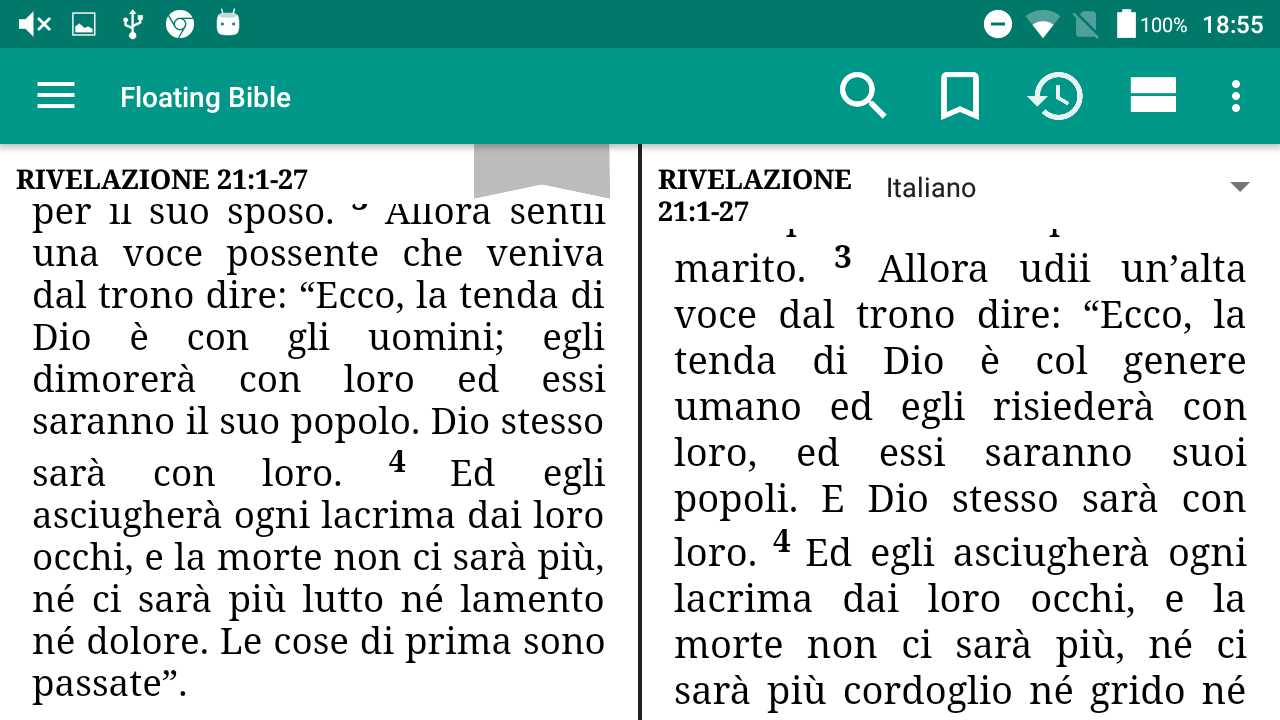 Floating Bible introduce la nuova Bibbia in italiano